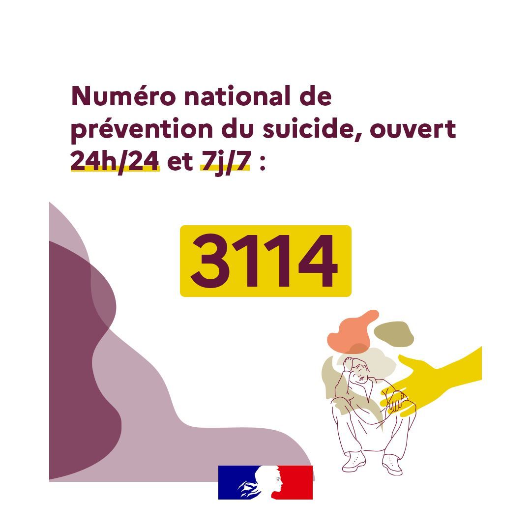 Le 3114, numéro national de prévention du suicide - Udaf 95 Val d'Oise